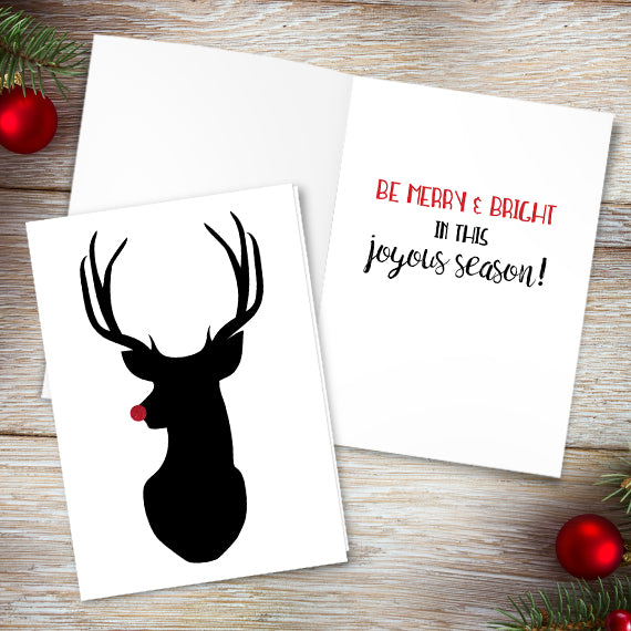 Rudolph The Red Nosed Reindeer - Print At Home Card – A Little Leafy