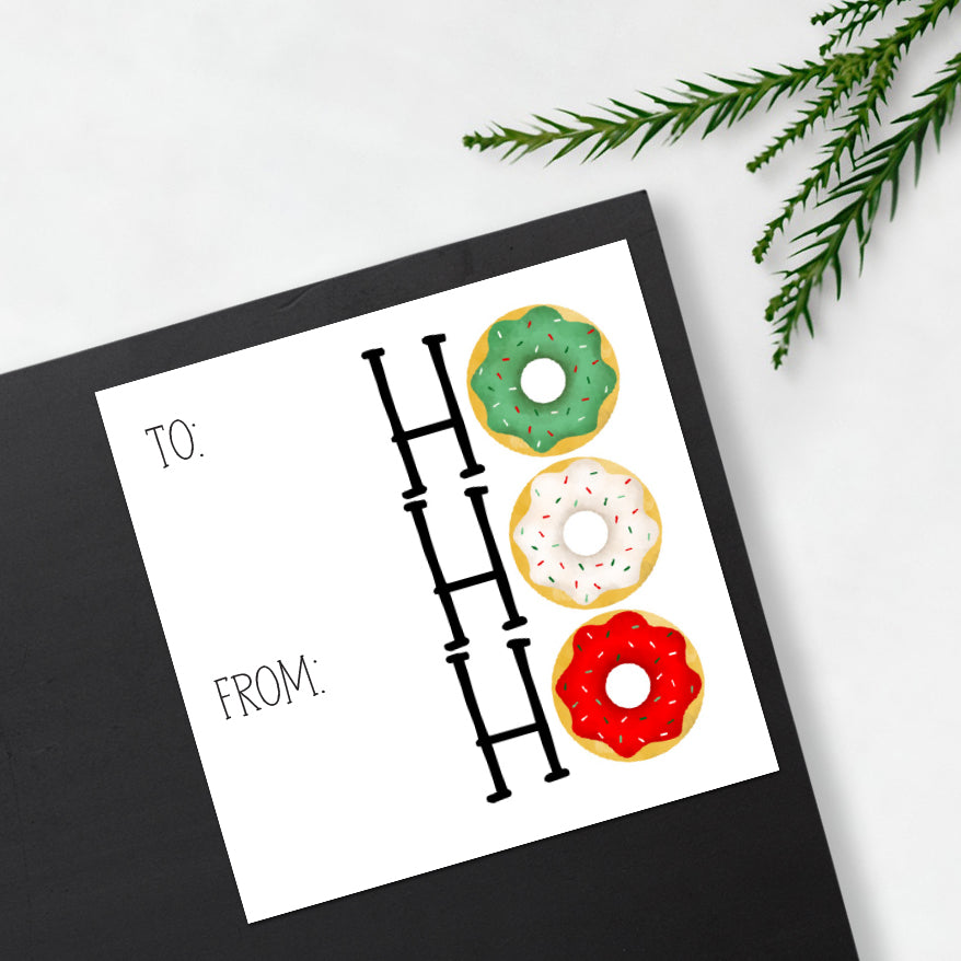 Ho Ho Ho Donuts (Gift Tag) - Stickers – A Little Leafy