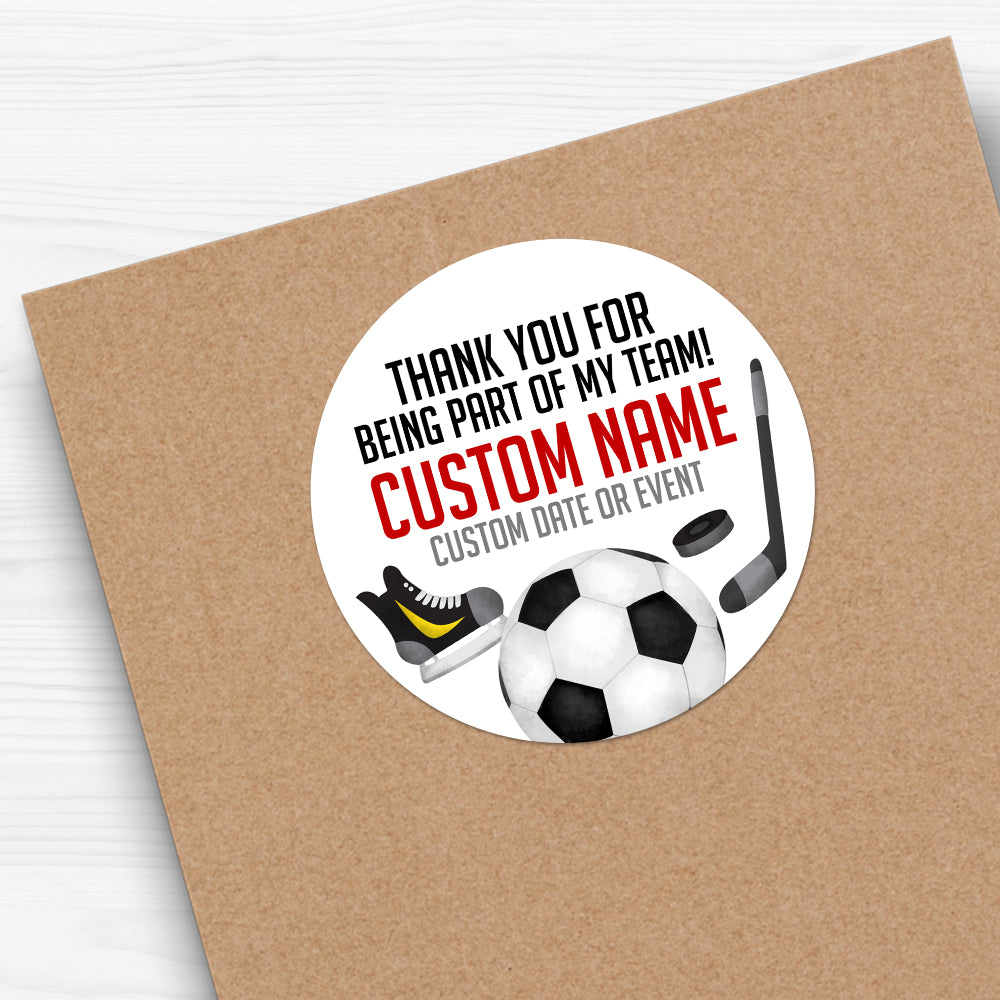 Sports Themed Birthday - Custom Stickers – A Little Leafy