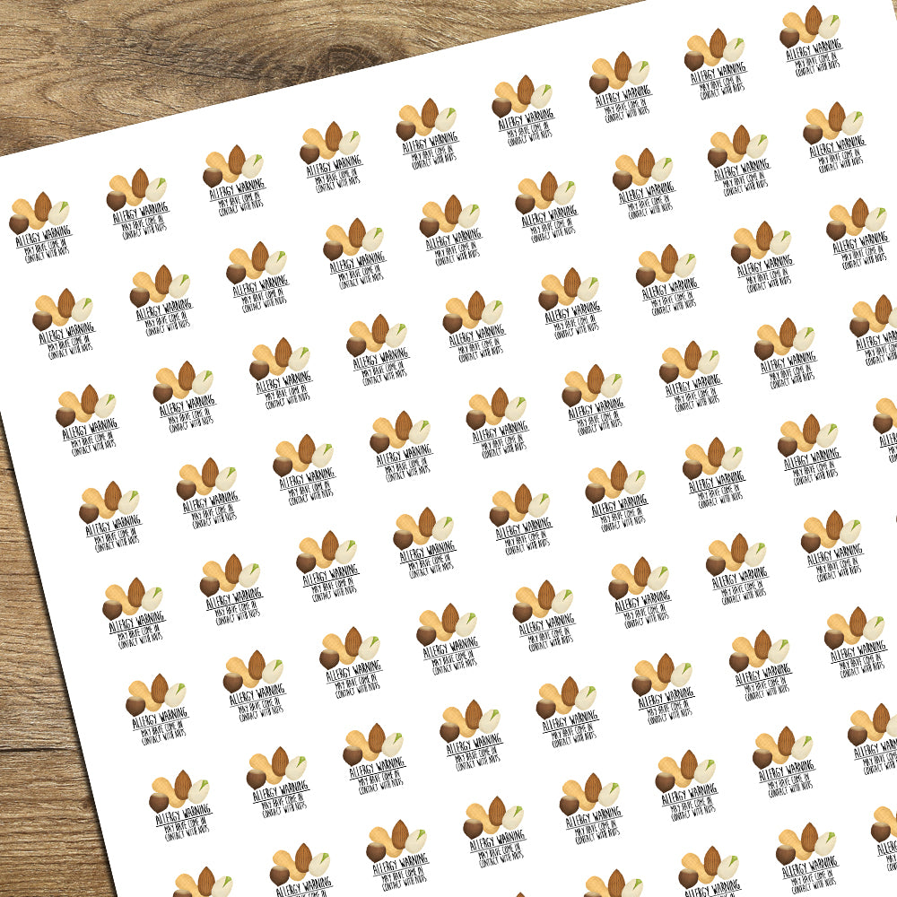 Allergy Warning (Nuts) - Mini Stickers – A Little Leafy